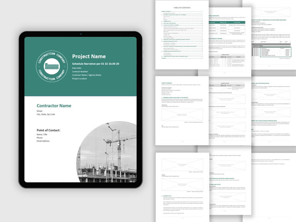 Construction Schedule Narratives | CPM-SS